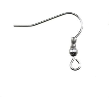 Stainless Steel Ear Wire Hooks, 48 Pack Earring Findings, Secure Lock ...