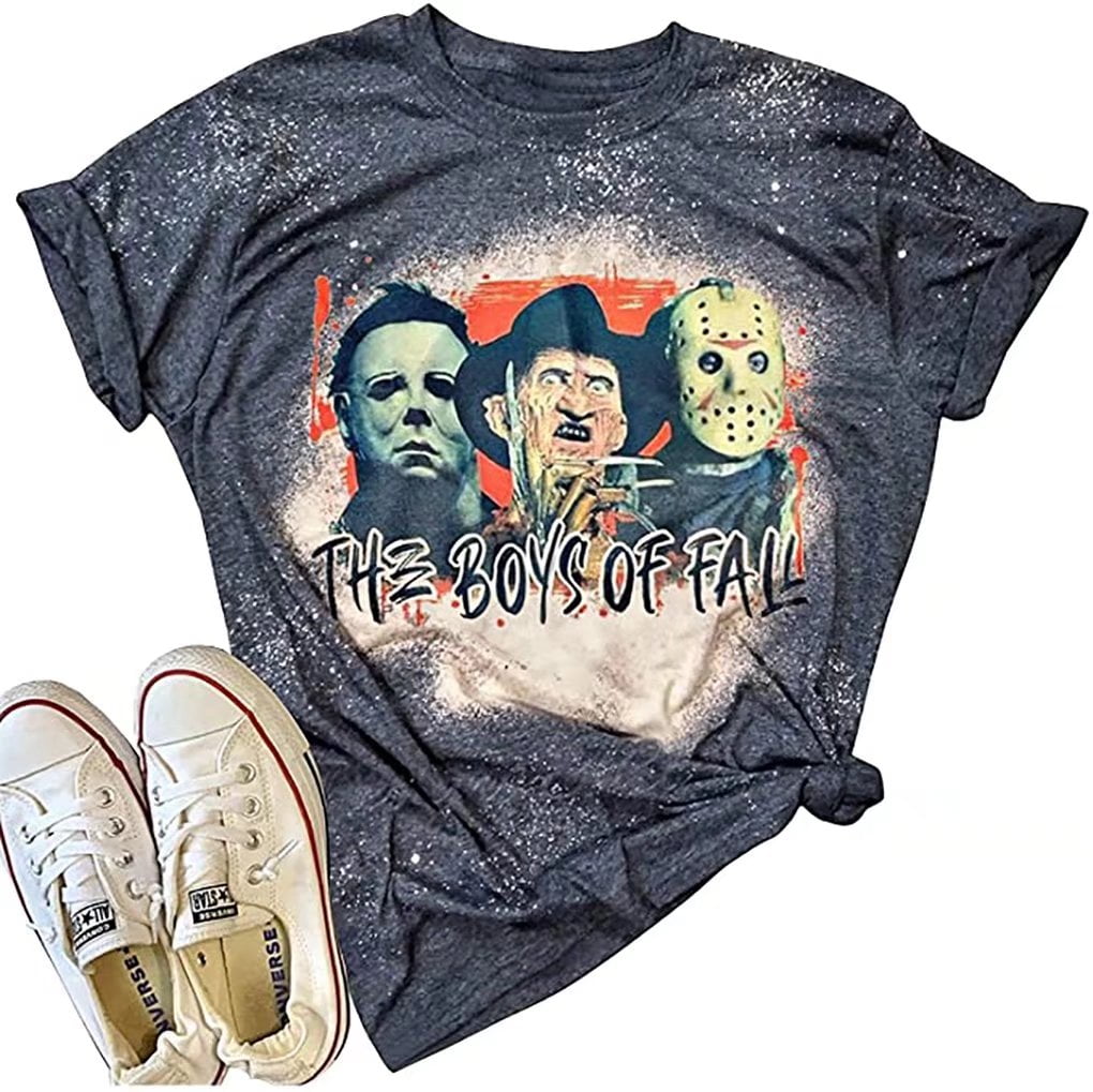The Boys of Fall Bleached T Shirt for Women Halloween Horror Movies Tee ...