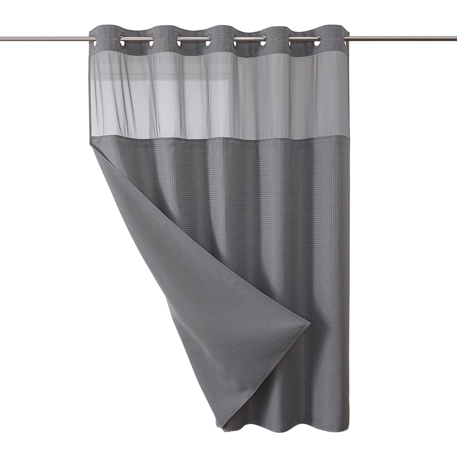 Click here for Unbranded Wave Weave Shower Curtain With Built-In... prices