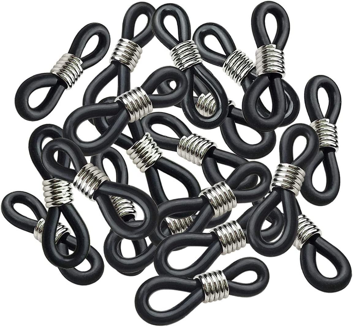 40 Pieces Eyeglass Chain Ends Adjustable Rubber Spectacle End ...