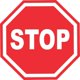 5inx5in Stop Sign Sticker Vinyl Road Signs Stickers Traffic Symbol ...