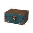 CaiTeLin Vintage Wooden Storage Box, Decorative Treasure Chest with ...