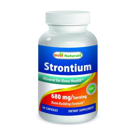 Best Naturals Strontium Bone Building Formula 680mg/serving 90 Capsules ...