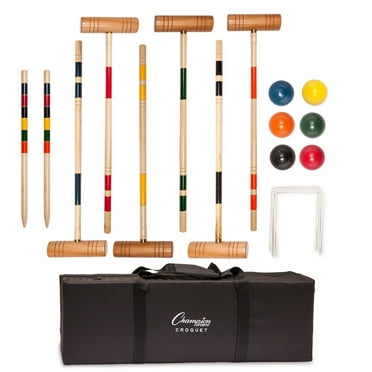 GoSports Outdoor Backyard Game - Deluxe Wooden Croquet Set for Adults ...