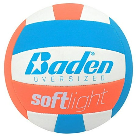 Baden Softlight Youth Oversized Volleyball-(30 inch), White/Blue/Orange ...