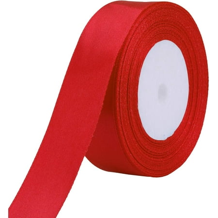 Tatum88 Red Satin Ribbon Christmas Wrapping Ribbon 20mm Ribbons for ...