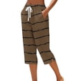 ersvoioy Womens Capri Pants Printed Loose Straight Leg Pants Drawsting ...