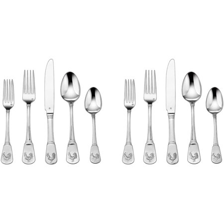 2-Pack of 20-Piece Flatware Set, French Rooster (CFE-01-FR20) | Walmart ...