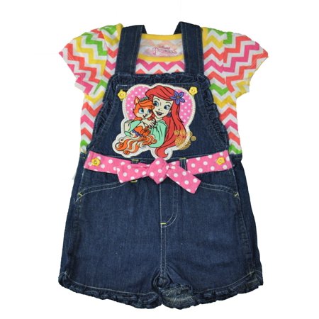 Disney Princess Little Girls Palace Pets 2pc Shortall Set, Multi, 5 ...