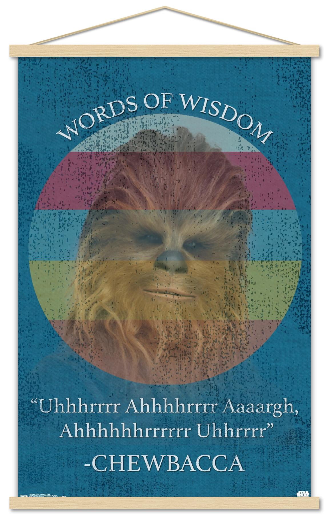 Star Wars: Saga - Chewbacca Quote Wall Poster with Wooden Magnetic ...