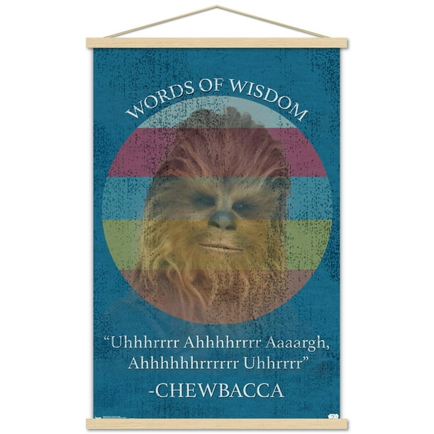 Star Wars: Saga - Chewbacca Quote Wall Poster with Wooden Magnetic ...