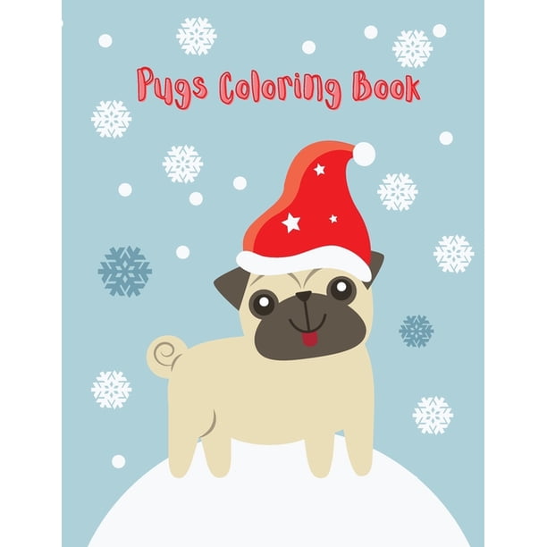 Christmas Pug Coloring Pages