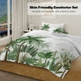 BlessLiving 3Pcs Botanical Comforter Set Full, Green Palm Tree Bedding ...