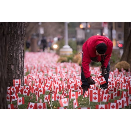ARWAISPO-Canada Hand Flag,(Pack of 5) 5x8 inch , Hand Held Small ...