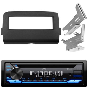 JVC KD-TD91BTS Single DIN CD Player Bluetooth USB AUX AM/FM Radio Receiver Bundle Combo with ...