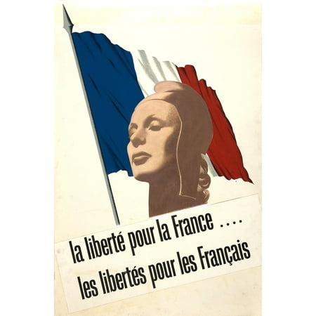 Liberty for France WW2 war propaganda paper poster 14" x 20" | Walmart ...