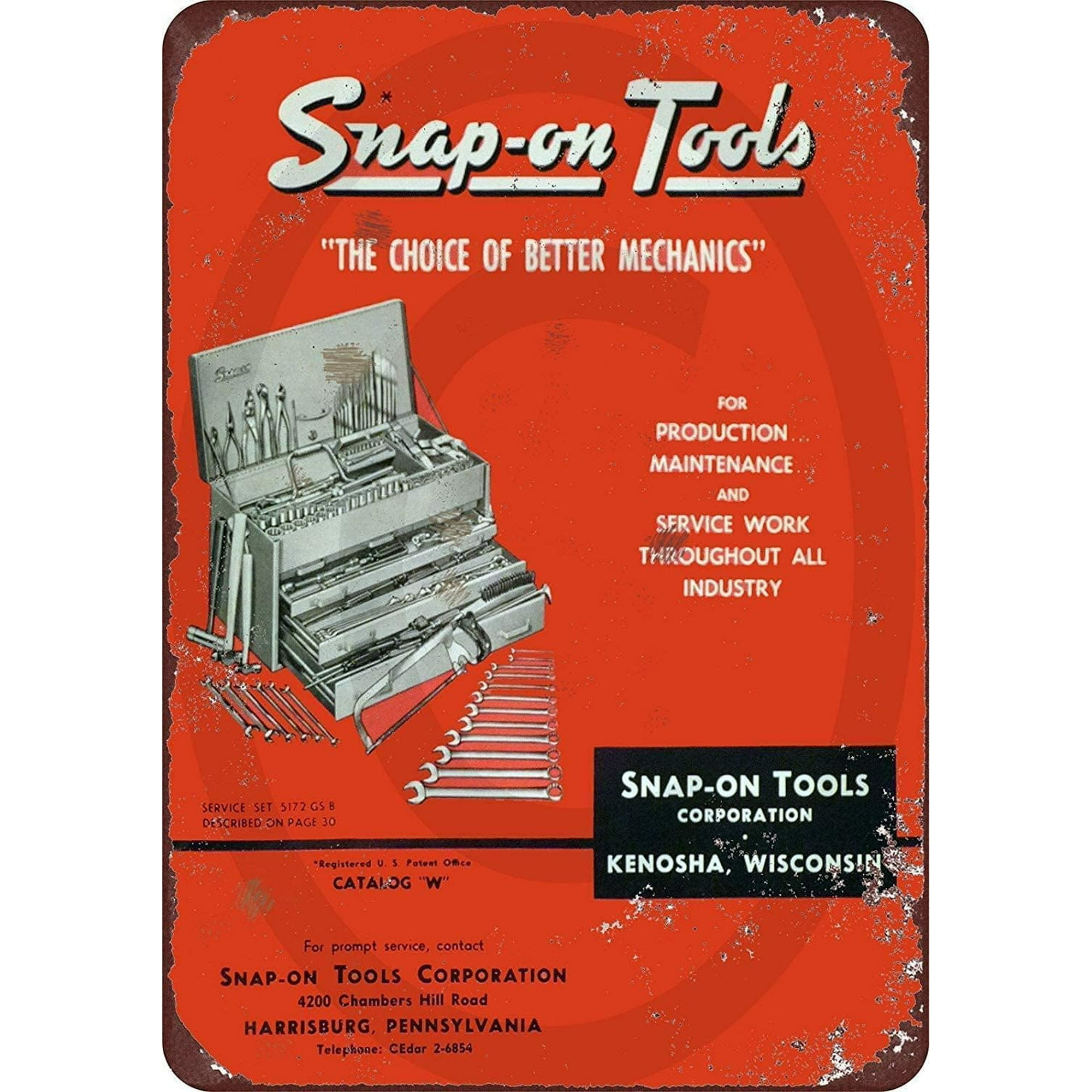 Click here for Aocisuki Retro Metal Tin Sign 198 Snap On Tool Cat... prices