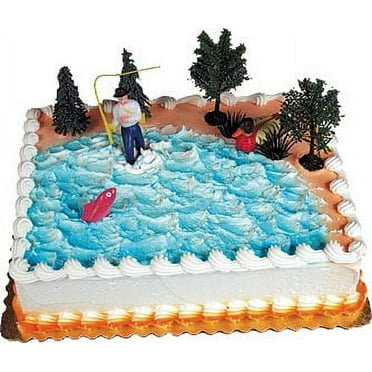 Gone Fishing Cake Decoration Fisherman Cake Decoration Gone Fishing ...