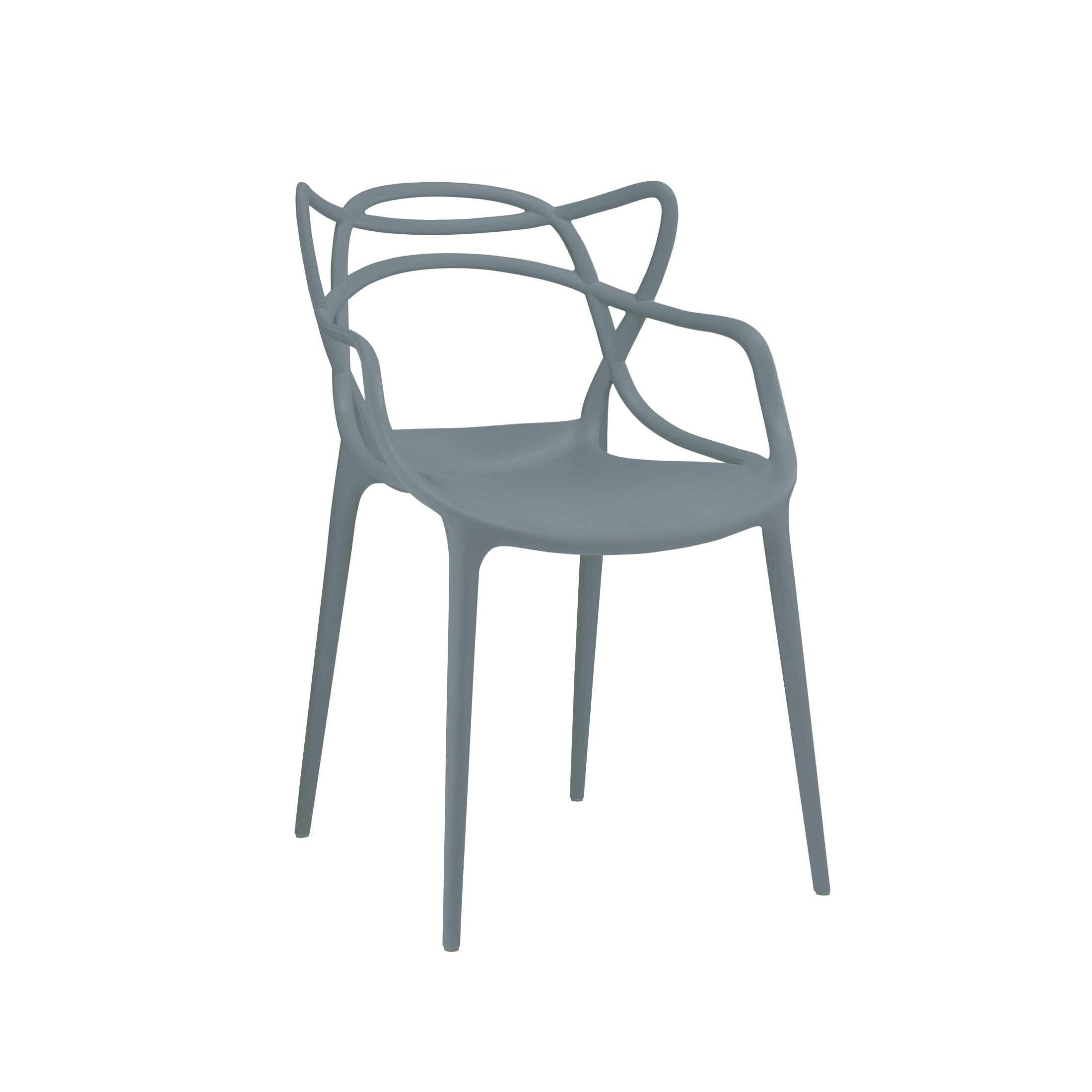 Masters Slate Modern Stackable Arm Chair (Set of 4) - Walmart.com