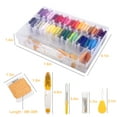 TSV Embroidery Floss Thread Kit, 50 Colors Floss Bobbins for Cross ...