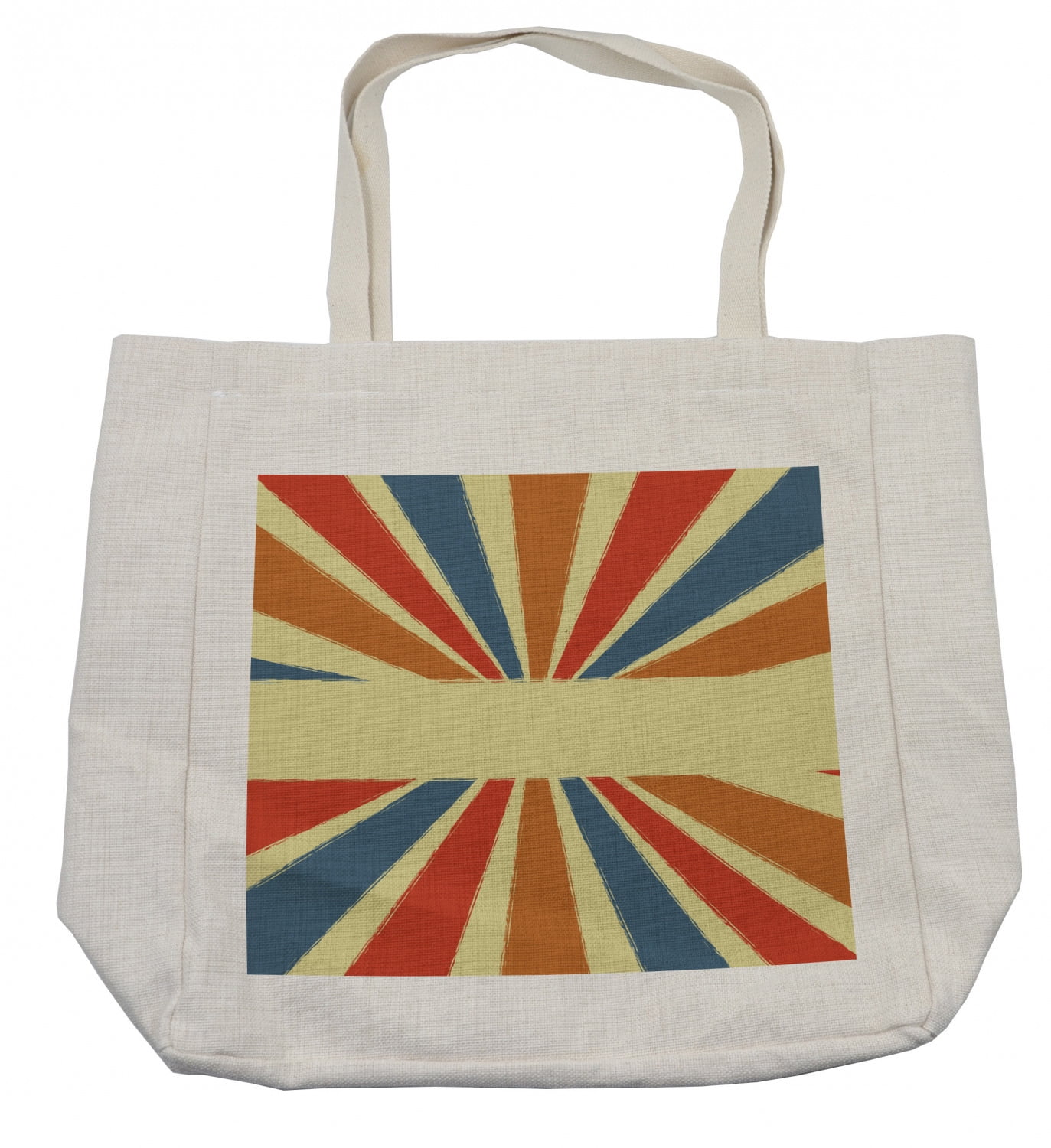 Vintage Rainbow Shopping Bag, Hand Drawn Style Burst of Colorful ...