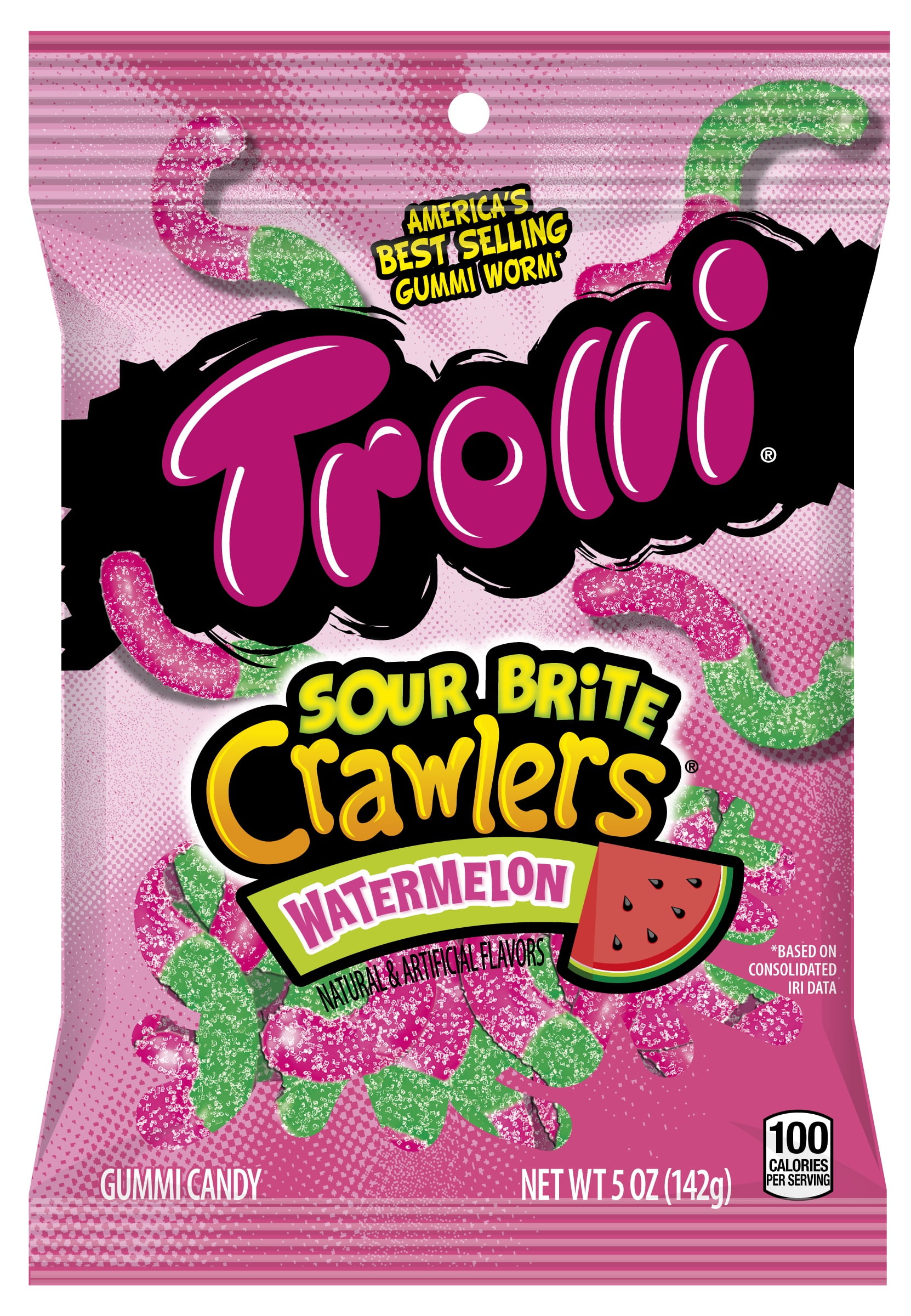Trolli, Watermelon Sour Brite Crawlers Gummy Candy, 5 Oz - Walmart.com Trolli, Watermelon Sour Brite Crawlers Gummy Candy, 5 Oz - Walmart.com
