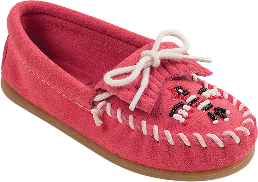 Children's Minnetonka Thunderbird II Hot Pink Suede 12 M - Walmart.com