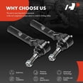A-Premium 2 x Front Outer Tie Rod Ends, Compatible with Chevrolet ...