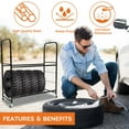 HECASA Heavy Duty Universal Tire Storage Rack, Adjustable Stand with ...