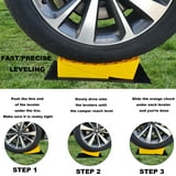 Hyper Tough Heavy Duty Yellow Plastic Curved Level Ramp 13 inch long, 4 ...