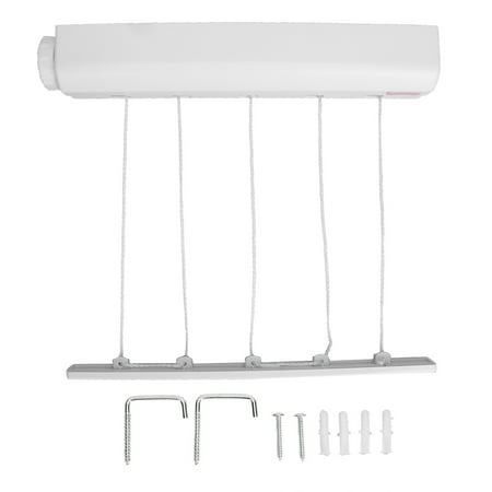 5 Line Retractable Clothesline, Retractable Clothes Dryer Line Wall ...
