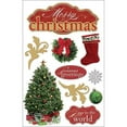 STDM-0095E PAPER HOUSE STICKER 3D MERRY CHRISTMAS - Walmart.com