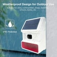 Solar Outdoor Motion Alarm, Motion Activated with Warning Lights and ...