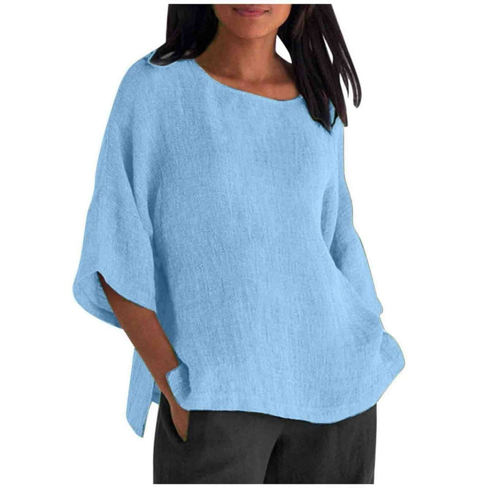 Click here for Chuank Linen Shirts For Women Loose Fit 2023 Summe... prices