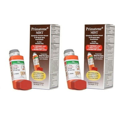 Primatene Mist Epinephrine Inhalation Aerosol 160 Metered Sprays Over ...