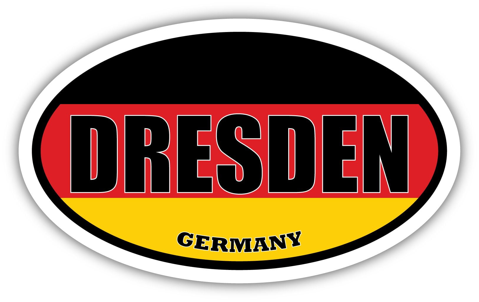 Dresden Germany Flag Oval Decal Vinyl Bumper Sticker 3x5 inches ...