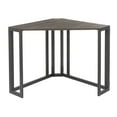 LumiSource Roman Industrial Corner Desk, Black Metal, Espresso Bamboo ...