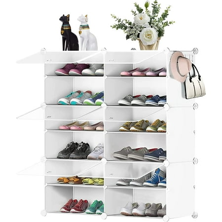Shoe Rack 6 Tier Shoe Storage Cabinet 24 Pair Shoe Organizer Shoe ...