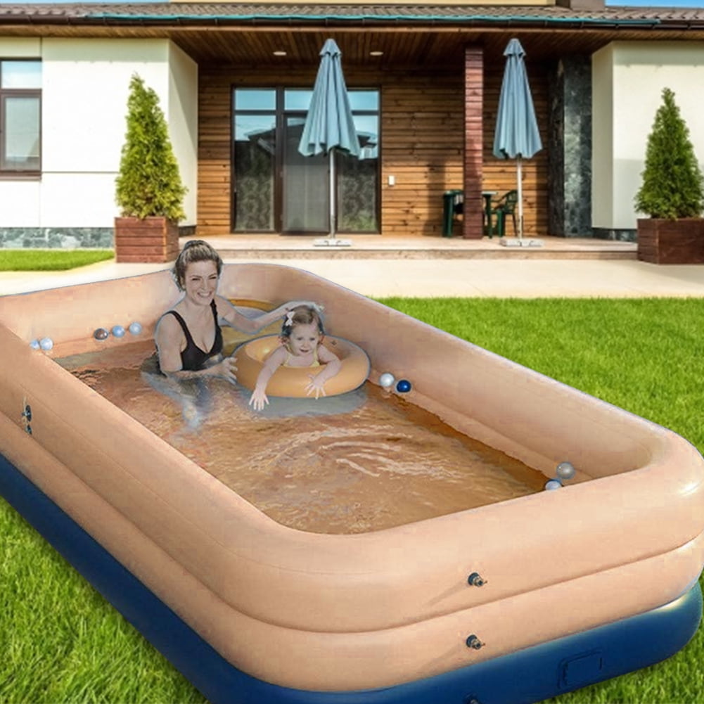 Comaie Inflatable Pool Stable Safe Family Swimming Lounge Pool Swim ...