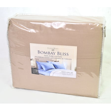 Paarizaat Bombay Bliss Sheet Set Dark Khaki Queen | Walmart Canada