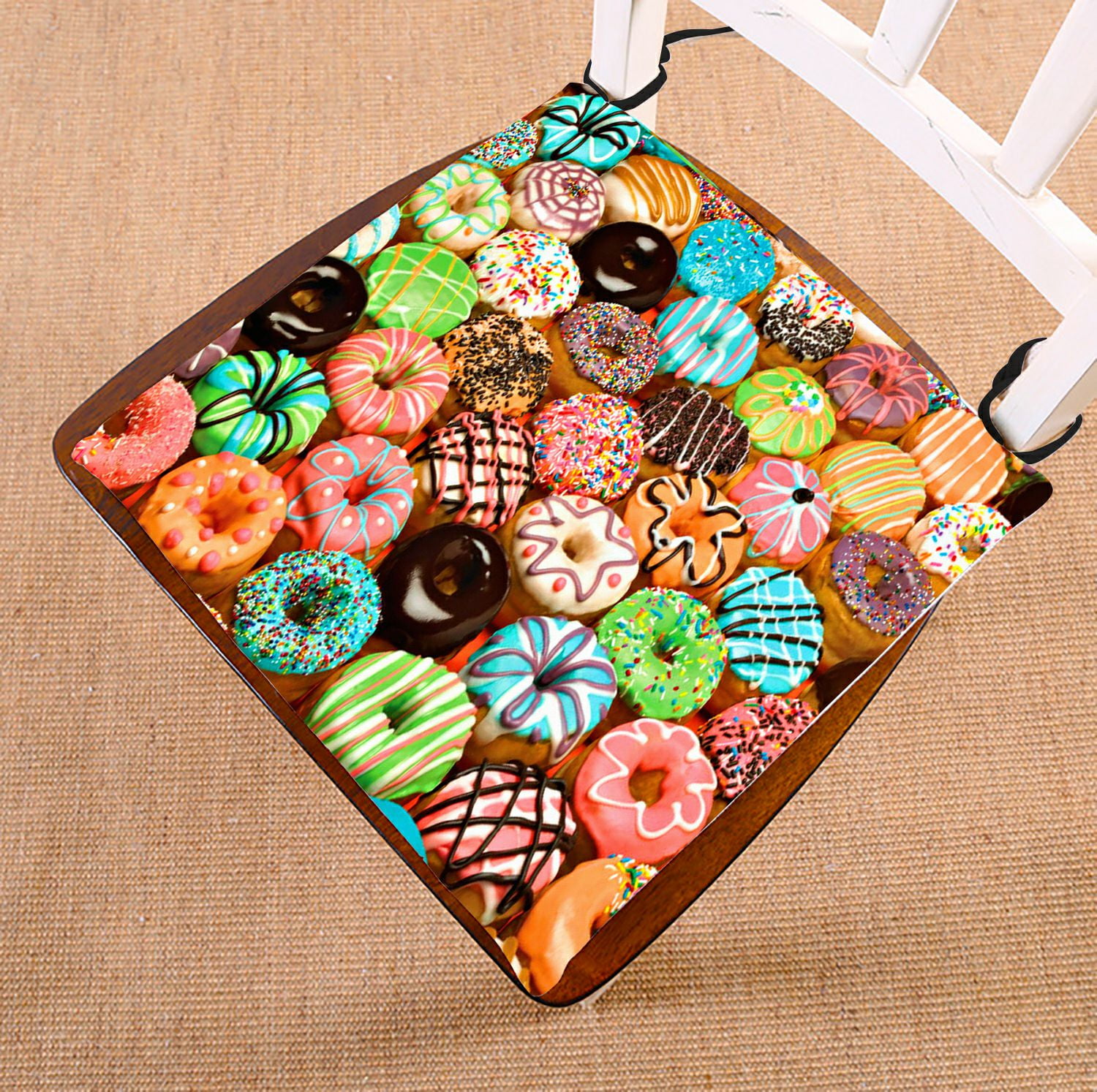 ZKGK Colorful Donuts Backgroundh Seat Pad Seat Cushion Chair Cushion ...