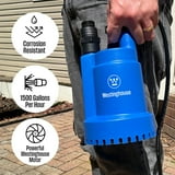 Westinghouse 1/4 HP Electric Submersible Utility Water Pump, 1500 GPH ...