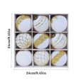 9 Pieces Velvet Christmas Ball Ornament Set Plastic Hanging Balls for ...
