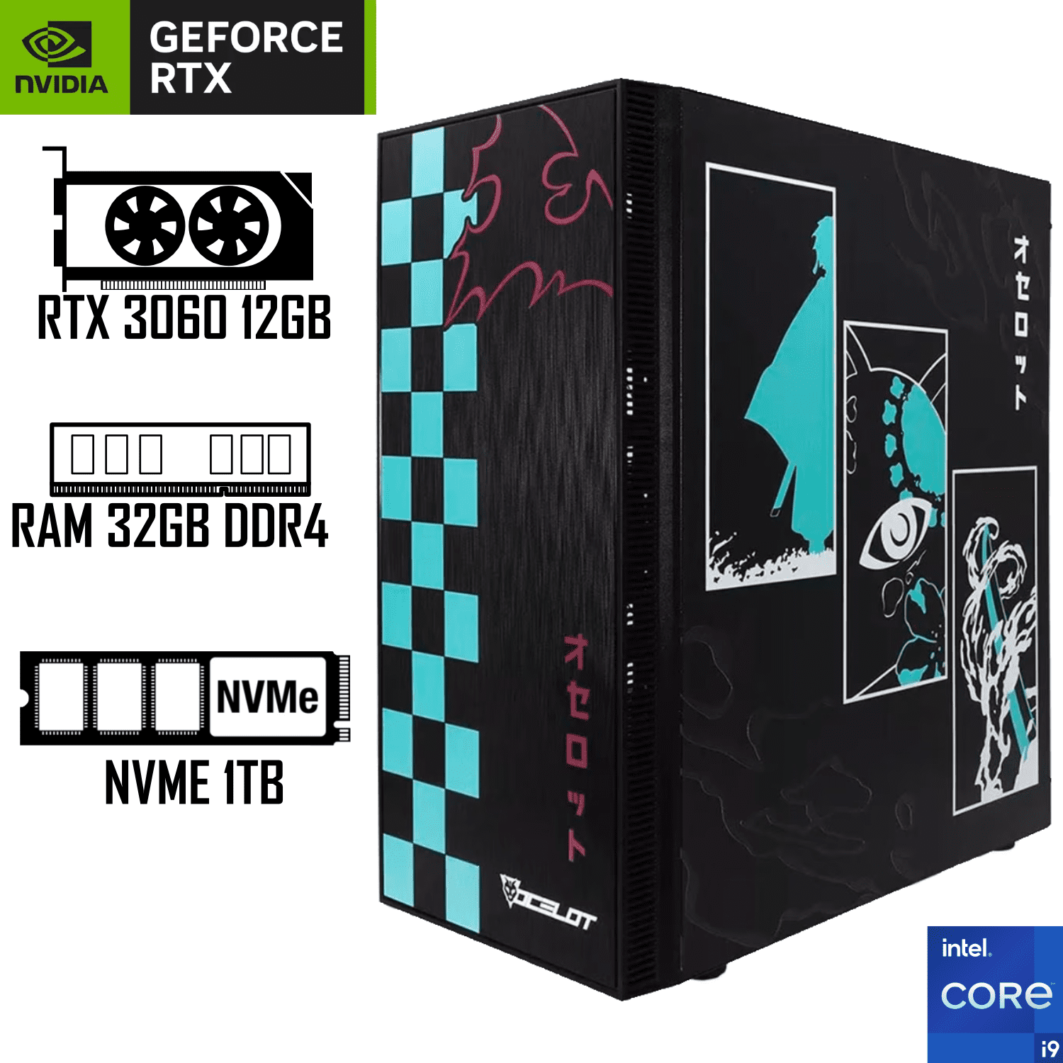 Cpu Gamer I9 13900k Ram 32gb Ddr4 Nvme 1tb Nvidia Rtx 3060 12Gb E ...