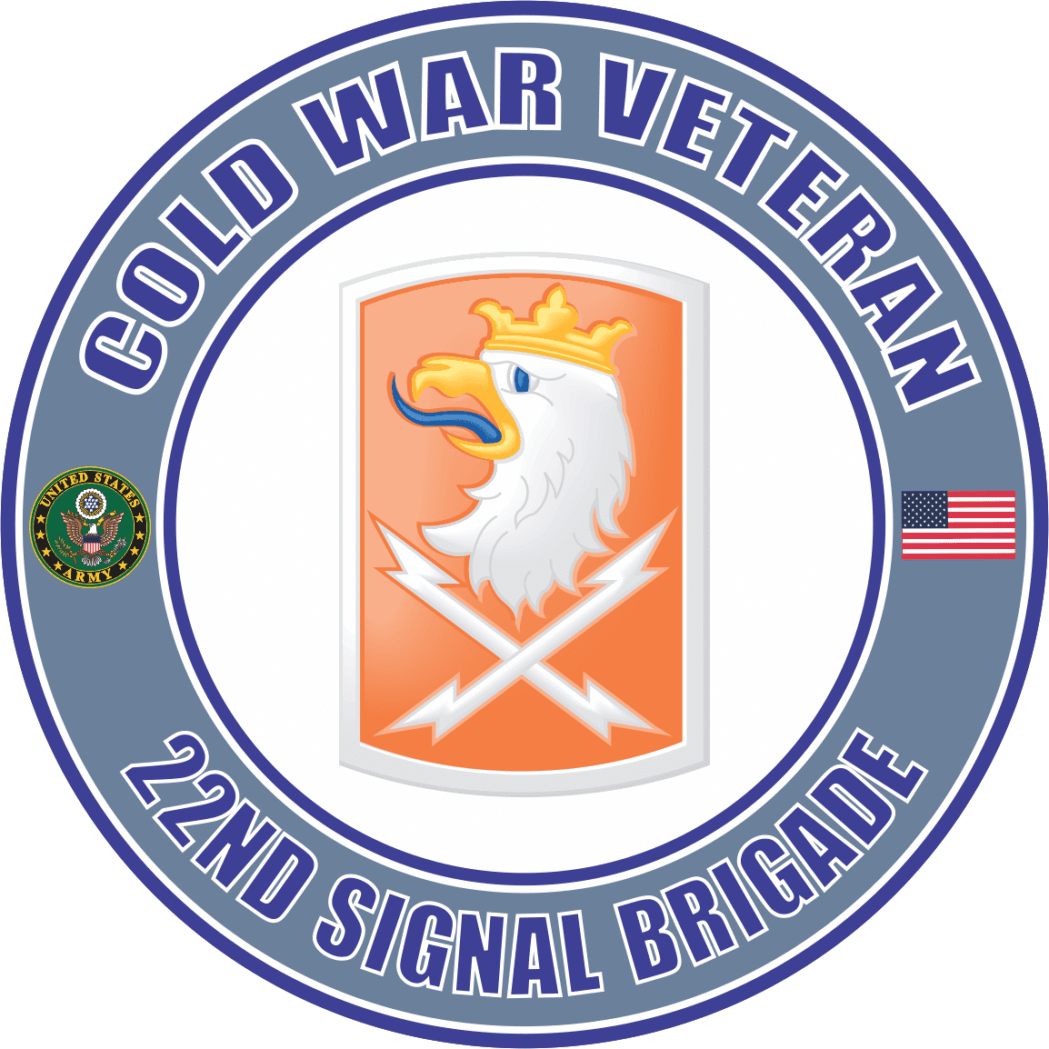 3.8 Inch U.S. Army Cold War 22nd Signal Brigade Veteran Decal - Walmart.com