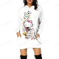 HELLO KITTY Women‘s Sweater Dress Long Hooded Hooded Dress Fall Anime ...