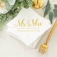 Crisky Napkins Mr and Mrs Gold Cocktail Beverage Dessert for Wedding ...