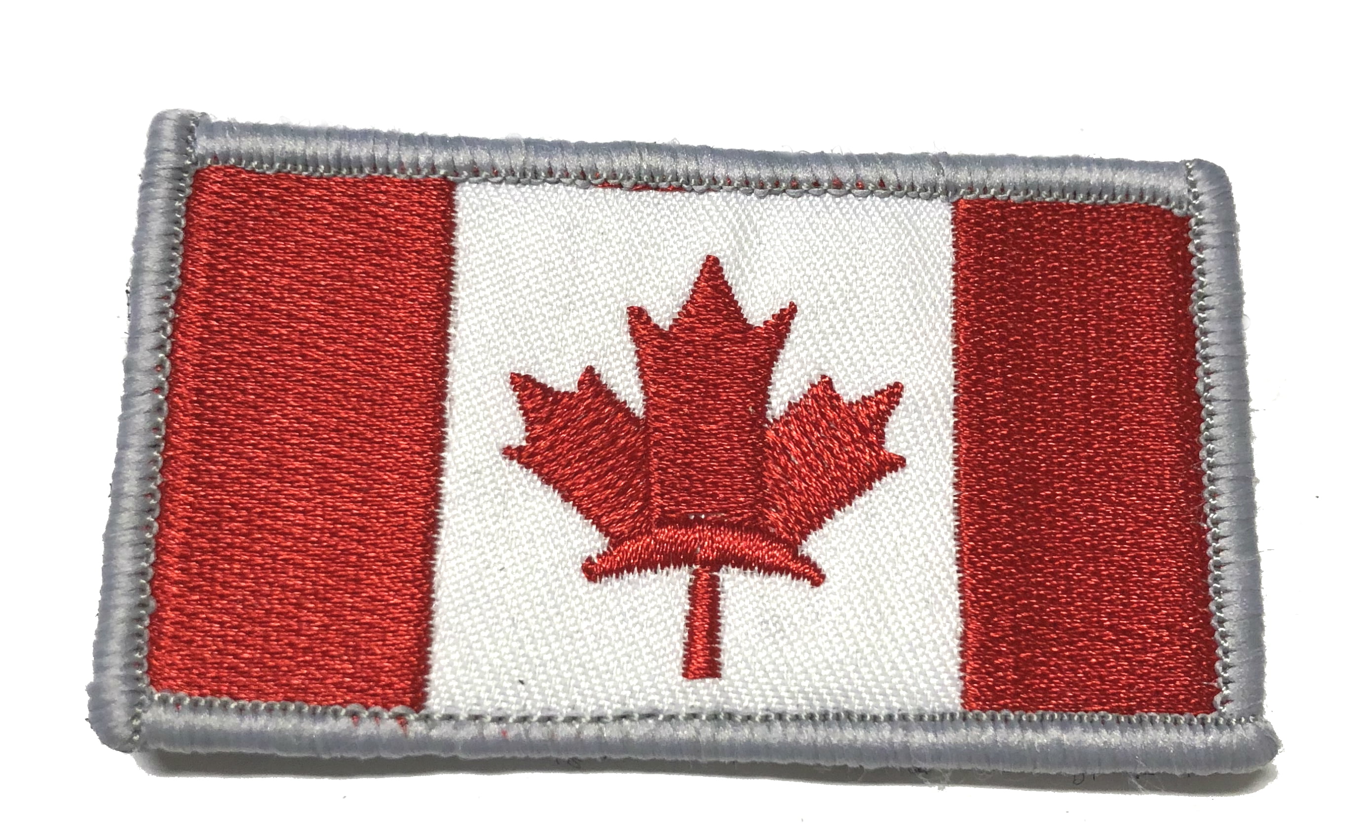 Canadian Flag Embroidered Hook & Loop Patch Applique Biker Emblem ...