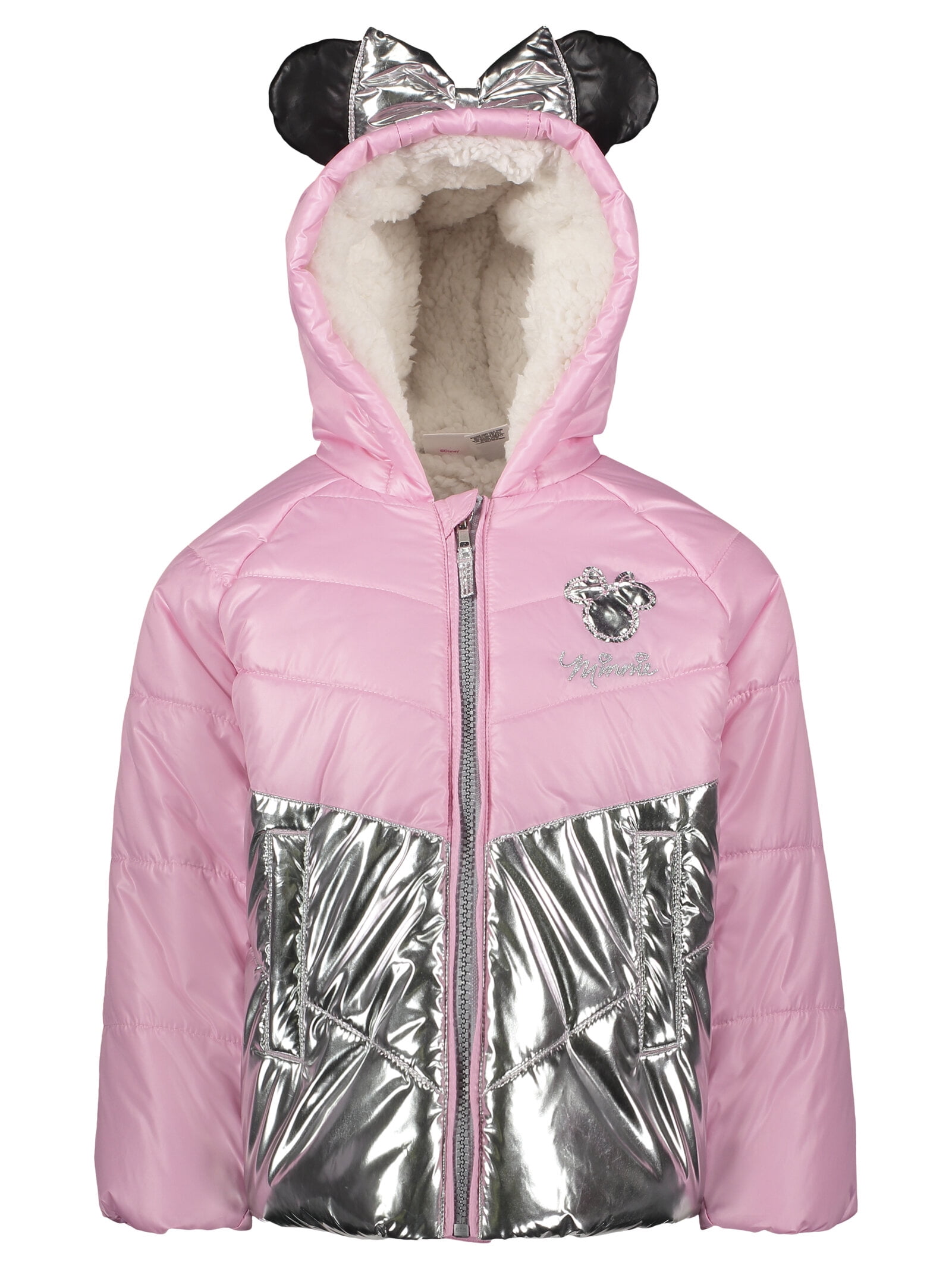 Disney Minnie Mouse Little Girls Winter Coat Puffer Jacket Minnie Mouse ...