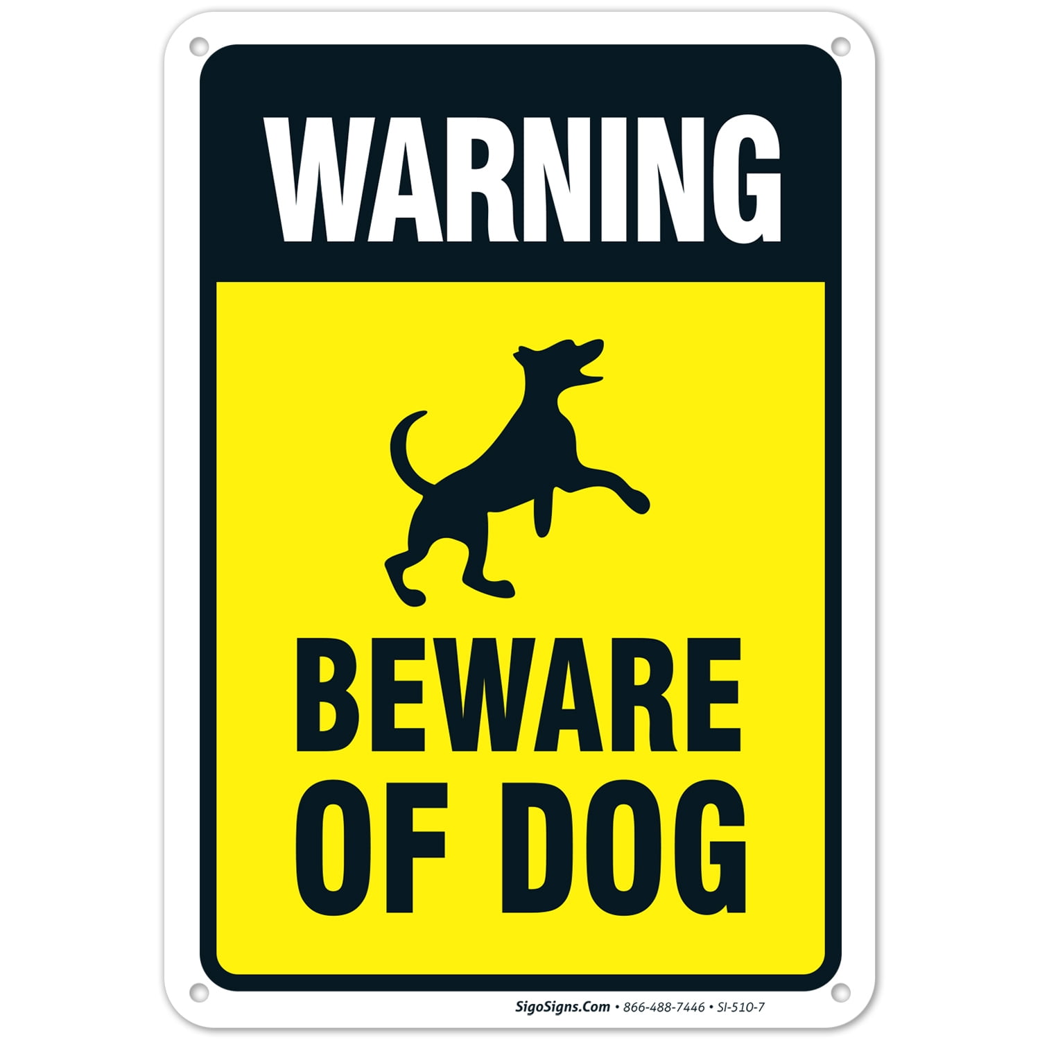 Warning Beware of Dog Sign, Dog Warning Sign, - Walmart.com